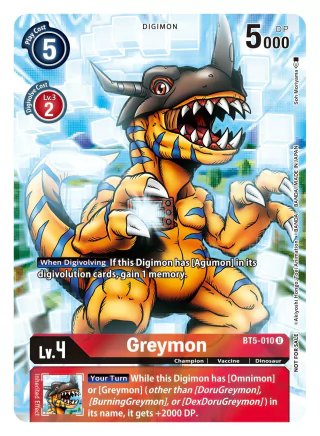 Greymon (25th Special Memorial Pack) – Battle Of Omni (BT05) – Space Gaming Lomas