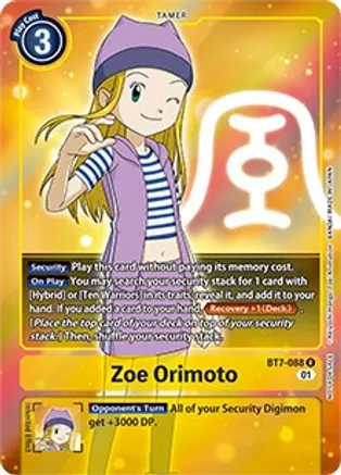 Zoe Orimoto (Box Topper) – Next Adventure – BT7-088 R – Space Gaming Lomas