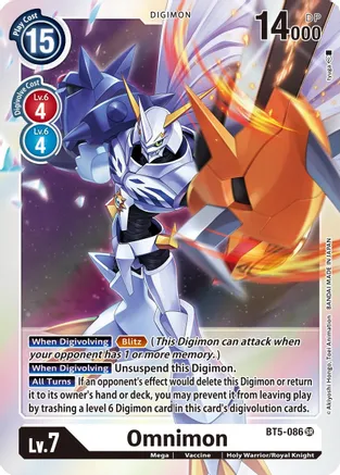 Omnimon – Battle of Omni – BT5-086 SR – Space Gaming Lomas