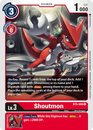 Shoutmon – Battle of Omni – BT5-009 U – SpaceGamingLomas