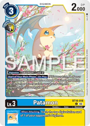 Patamon – Beginning Observer (BT16-016 C) – Space Gaming Lomas