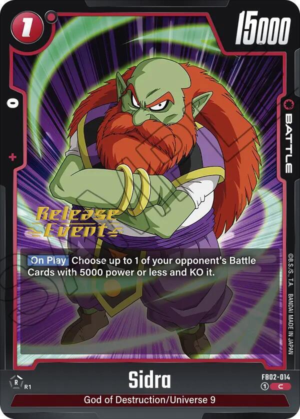 Sidra – Blazing Aura Release Event Cards (FB02_PR) – Space Gaming Lomas