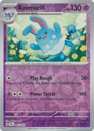 Azumarill – 065/162 – Common Reverse Holo – Space Gaming Lomas