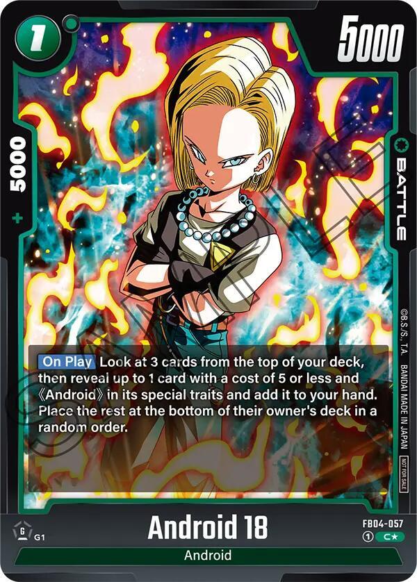Android 18 (Tournament Pack 05) – Tournament and Championship Promos (DBSFW_TPR) – Space Gaming ...