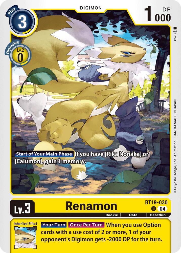 Renamon – Release Special Booster 2.5 (BT19-030 U) – Space Gaming Lomas